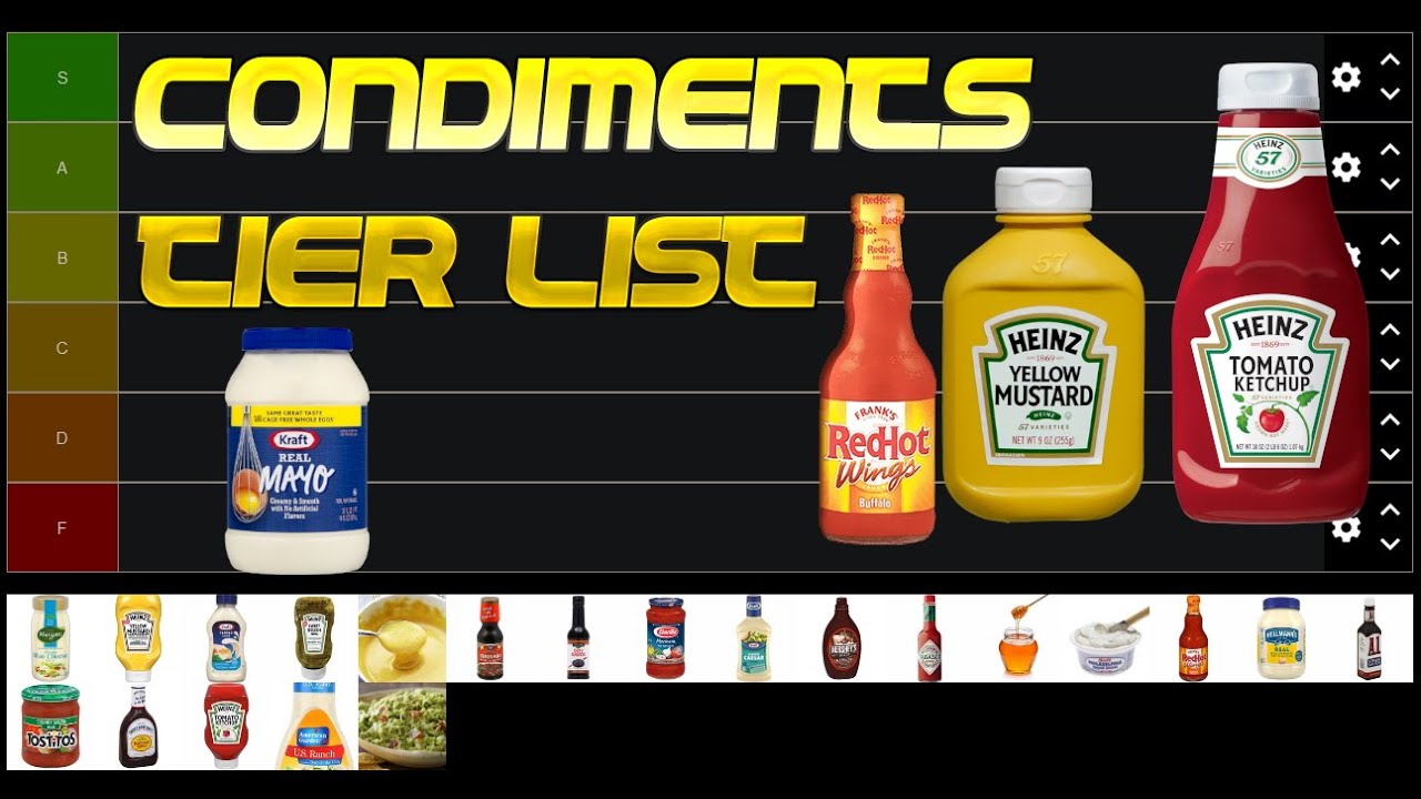Official Condiments Tier List - YouTube