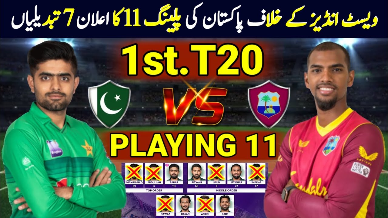 Pakistan Playing 11 Vs West Indies | Pakistan Playing 11 Changes ...