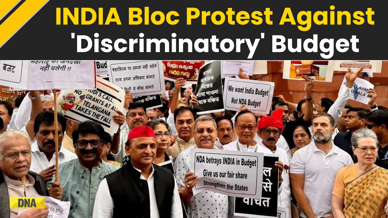 Lok Sabha Budget Session: INDIA Bloc Protests At Parliament Over ...