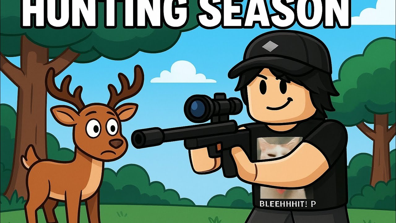 Playing Roblox hunting season - YouTube