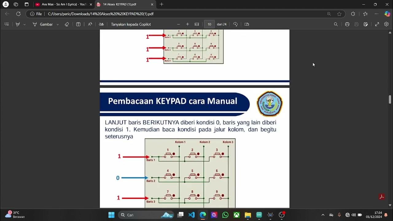 Akses Keypad Menggunanakn Sofware Simulasi Proteus - YouTube