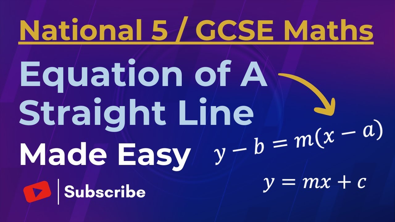 The Equation of a Straight Line SOLVED Super Easily - YouTube