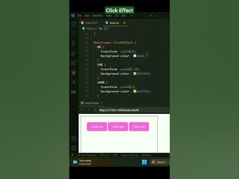Click Effect #htmlcsswebsite #htmlcss #htmltutorial #csstutorials #jstutorial # ...