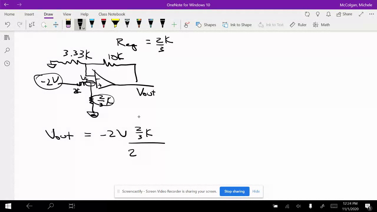 Summing non-inverting Op Amp example - YouTube