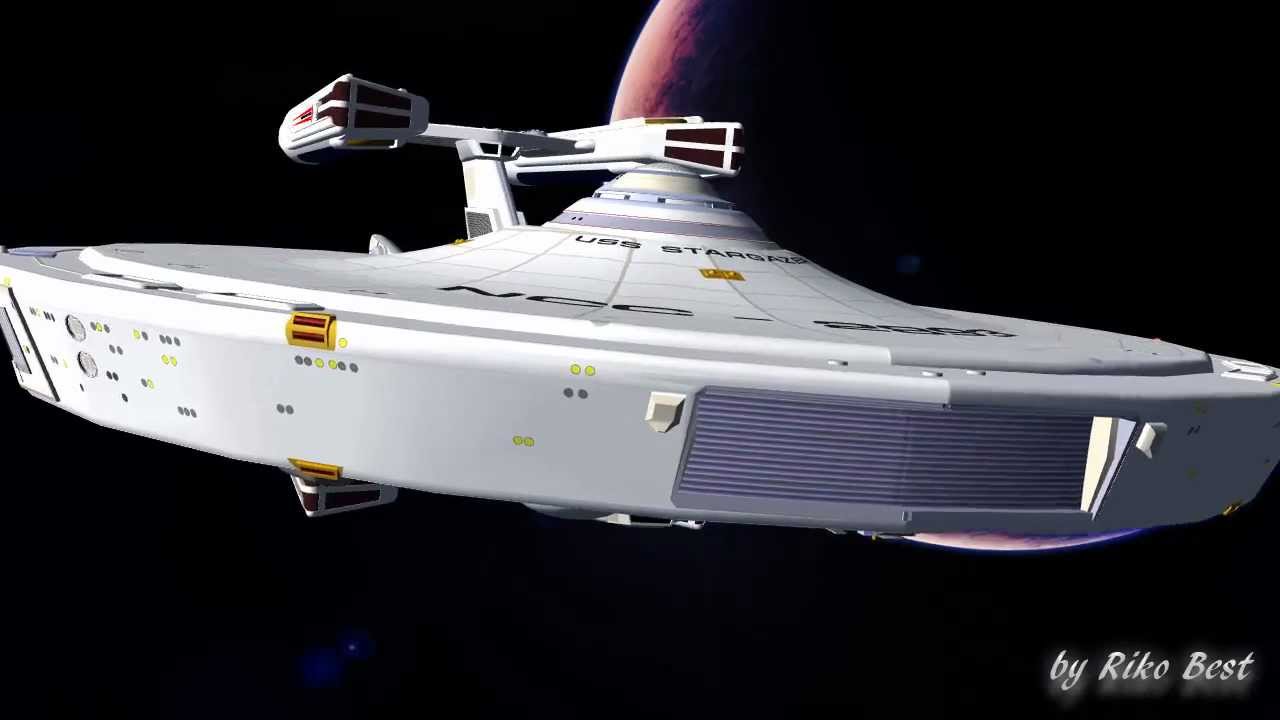 Star Treck Spaceship USS Stargazer - 3D Animation - very detailed model ...