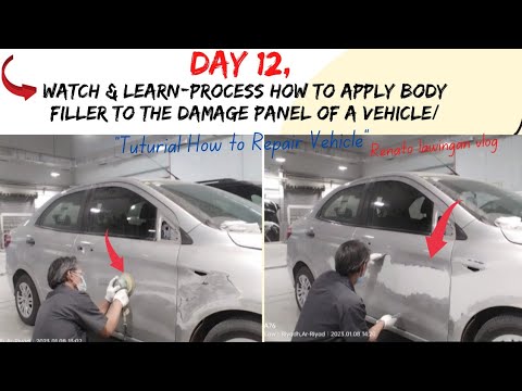 Day 12-#FordFigo/Watch & Learn, Process How to Apply Body Filler to the ...