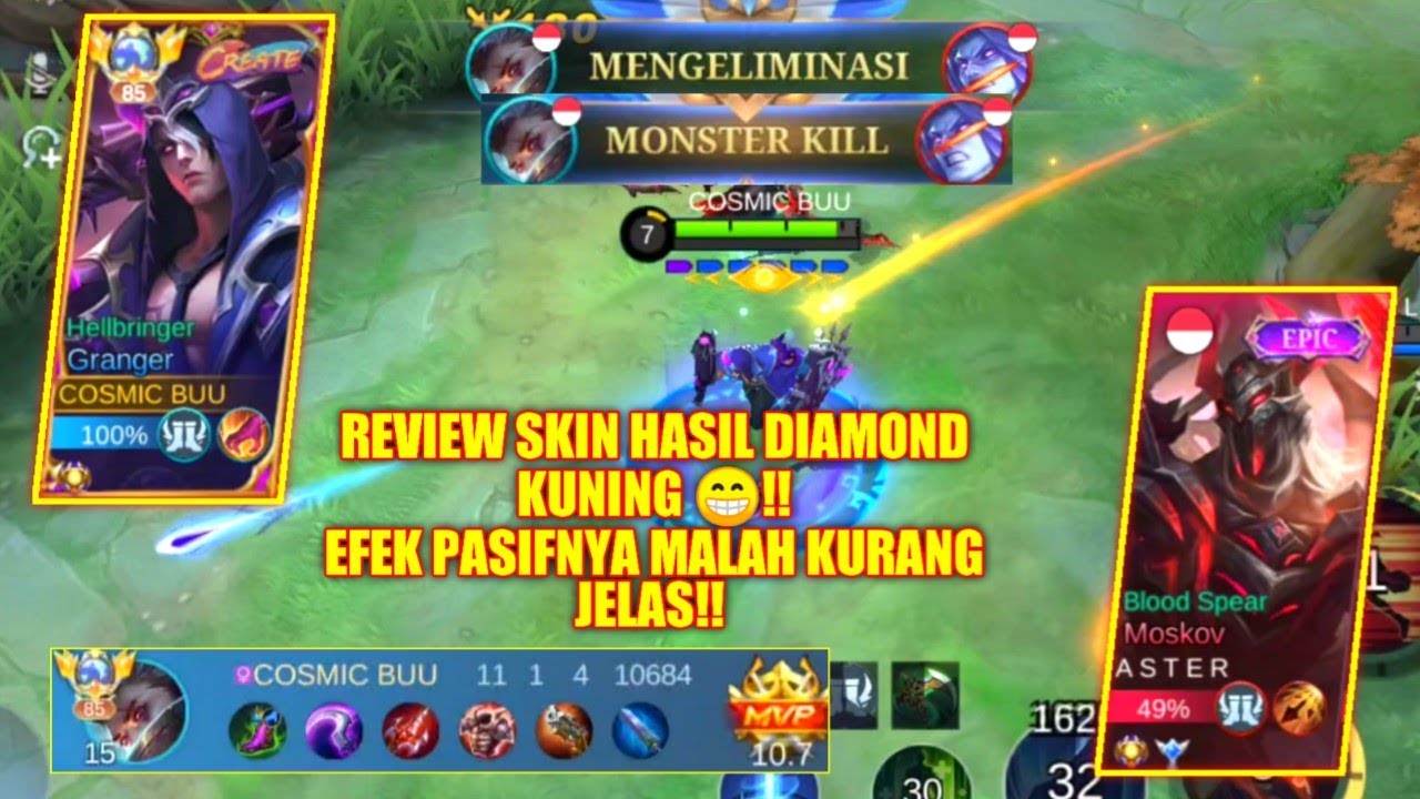 GLOBAL GRANGER VS MOSKOV REVAMP !! REVIEW SKIN CREATE GRANGER!! EFEK ...
