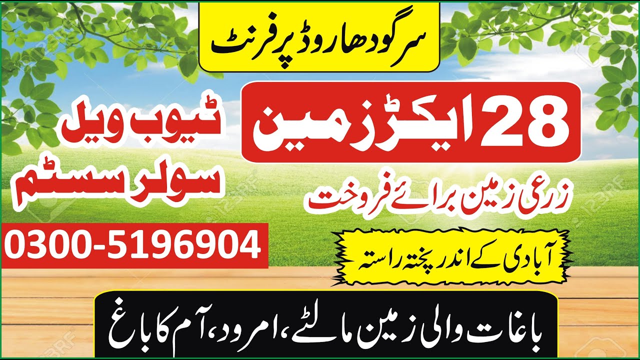Land For Sale | 28 Acre Cheap Agriculture Land For Sale | Zarai Zameen ...