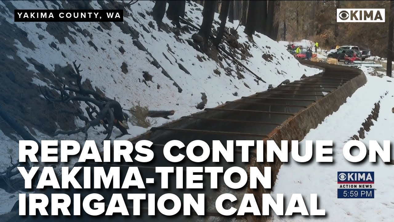 Repairs Continue on Yakima-Tieton Irrigation Canal - YouTube