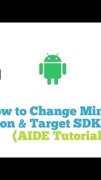 How to Change Min SDK Version & Target SDK Version (AIDE Tutorial) - YouTube