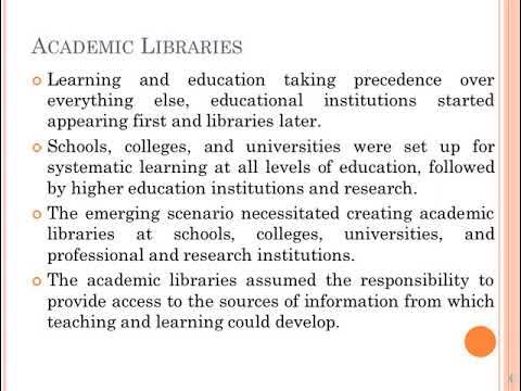 Types of Libraries and their functions - YouTube