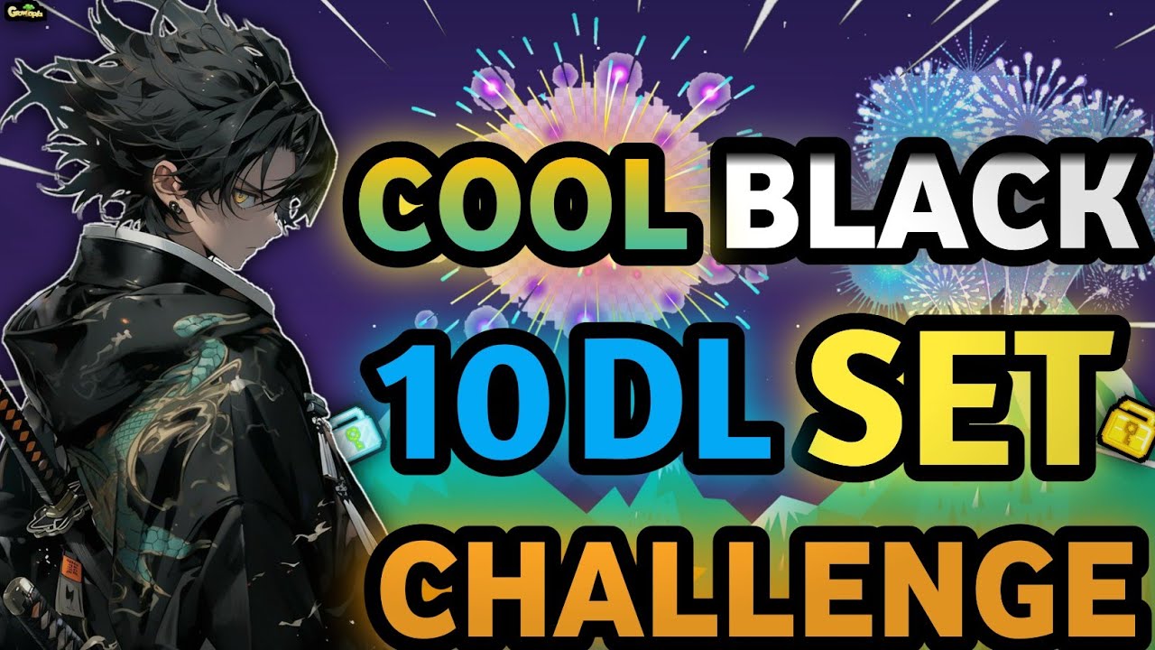 SPECIAL 10 DLS COOL BLACK SET CHALLENGE (NEW SET!!) | Growtopia - Set ...