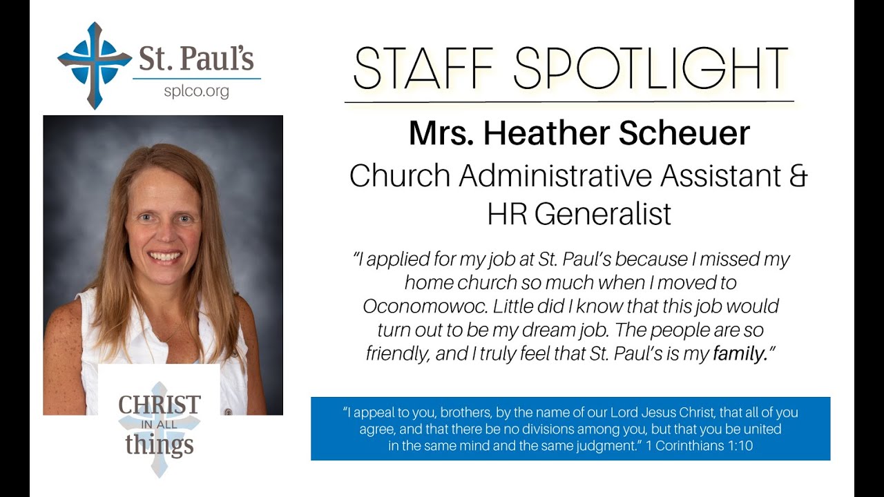 Staff Spotlight: Mrs. Heather Scheuer - YouTube