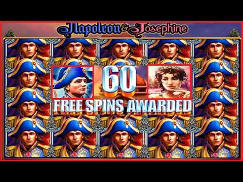 BIG WIN BONUS - 60 FREE SPINS ON NAPOLEON & JOSEPHINE SLOT - YouTube