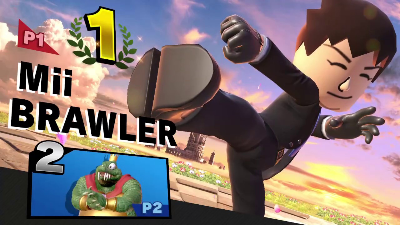 SSBU Mii Brawler vs King K Rool - YouTube