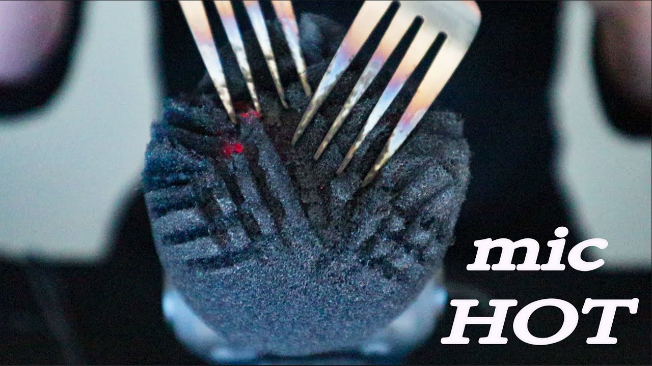 ASMR FORK ON MIC : ASMR 1 minutes Scratching Different and Mic Is So ...