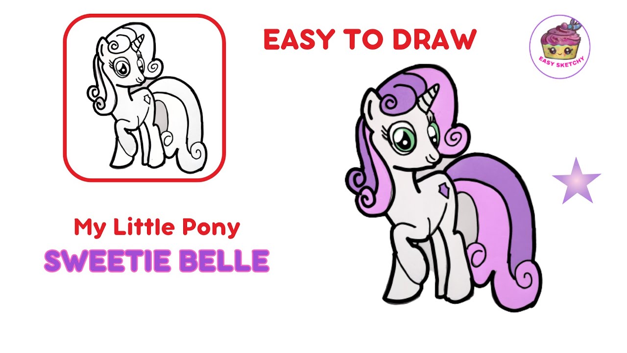 HOW TO DRAW MY LITTLE PONY SWEETIE BELLE - YouTube