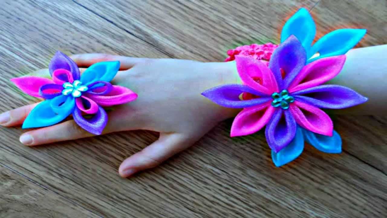 My Kanzashi Flower 2 - YouTube