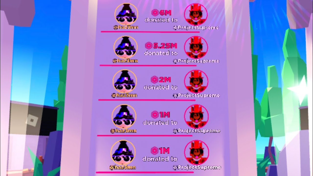 @hhazem Gives @ProjectSupreme 16.9M ROBUX (My POV) - YouTube