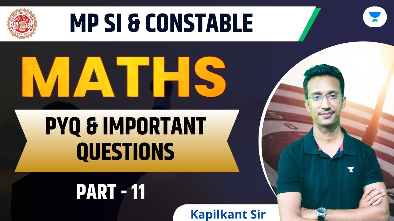 MP SI & Constable PYQs & Important Questions | Part 11 | Maths ...