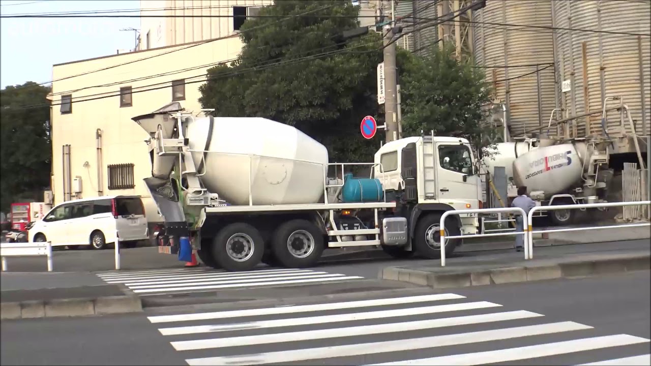 cement trucks in Japan - YouTube