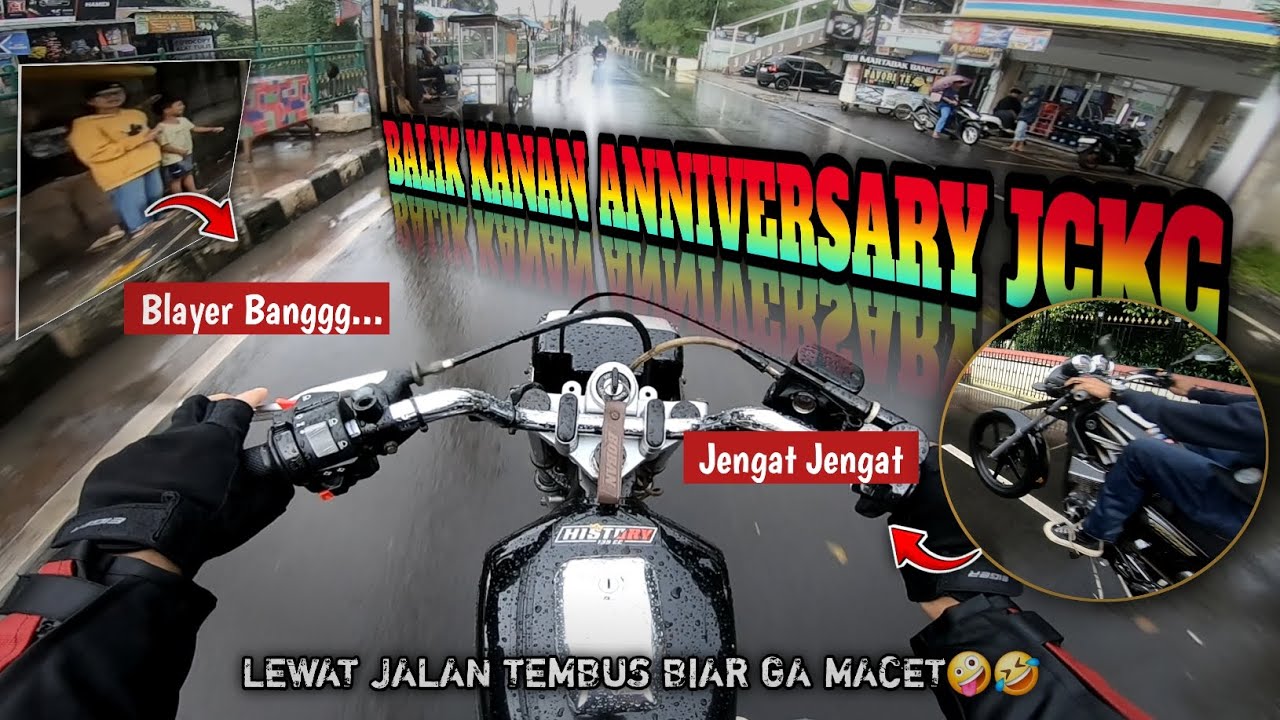 BALIK KANAN ANIVERSARY JCKC | HUJAN HUJANAN MOTOR BAWAANNYA PENGEN JENGAT JENGAT TERUS🚀 #rxking ...
