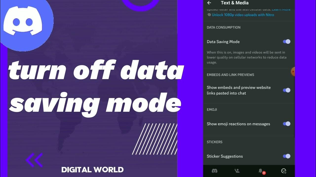 How To turn Off Data saving Mode On Discord App 2025 - YouTube