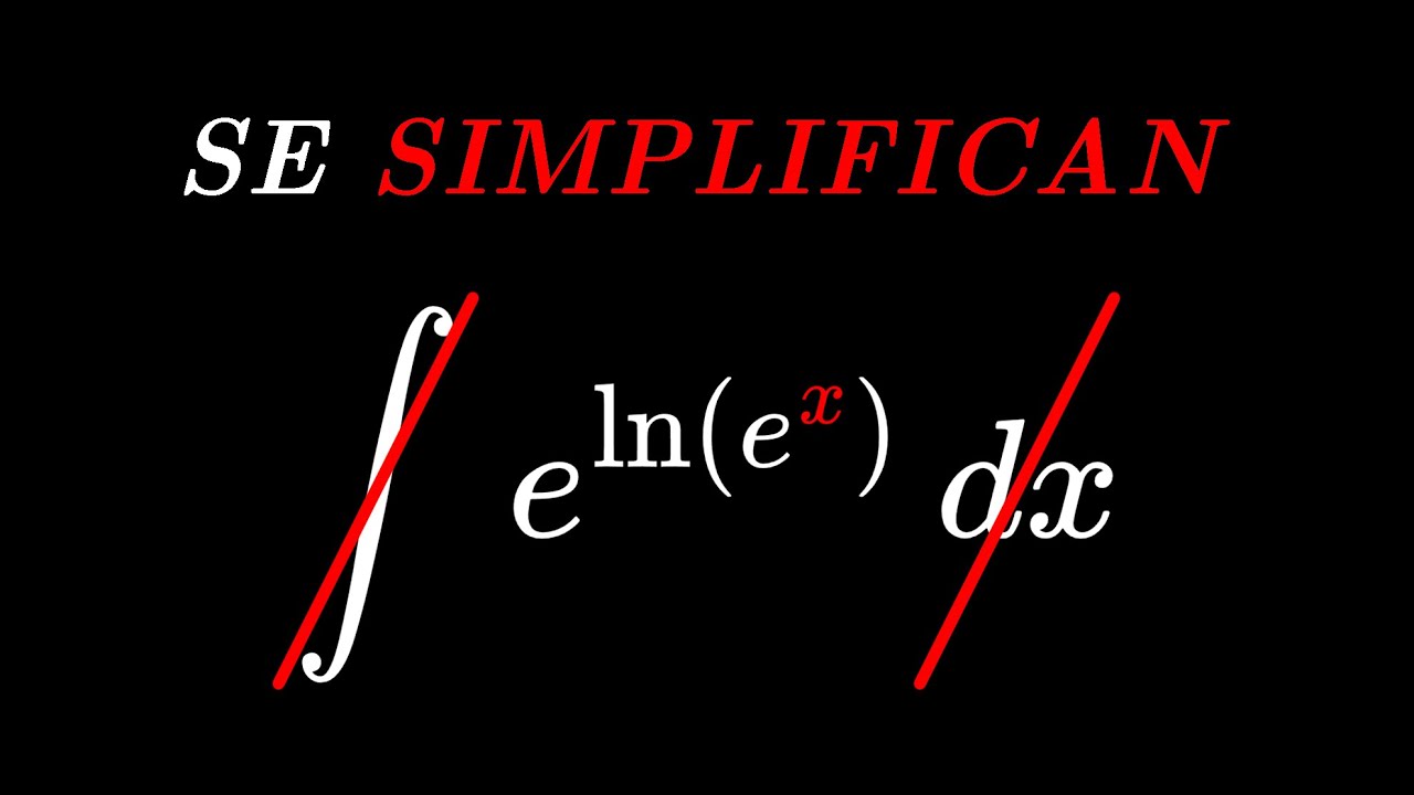 El símbolo de integral y el "dx" se simplifican | Integral de e^ln(e^x ...
