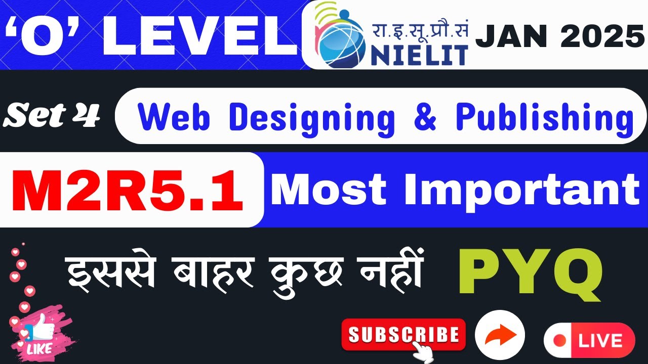 4 M2r5 1 O Level Jan 2025 Web Designing And Publishing Olevel
