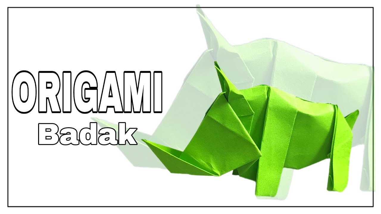 Origami | Cara Membuat Badak Dari Kertas | How To Make Origami Rhino # ...