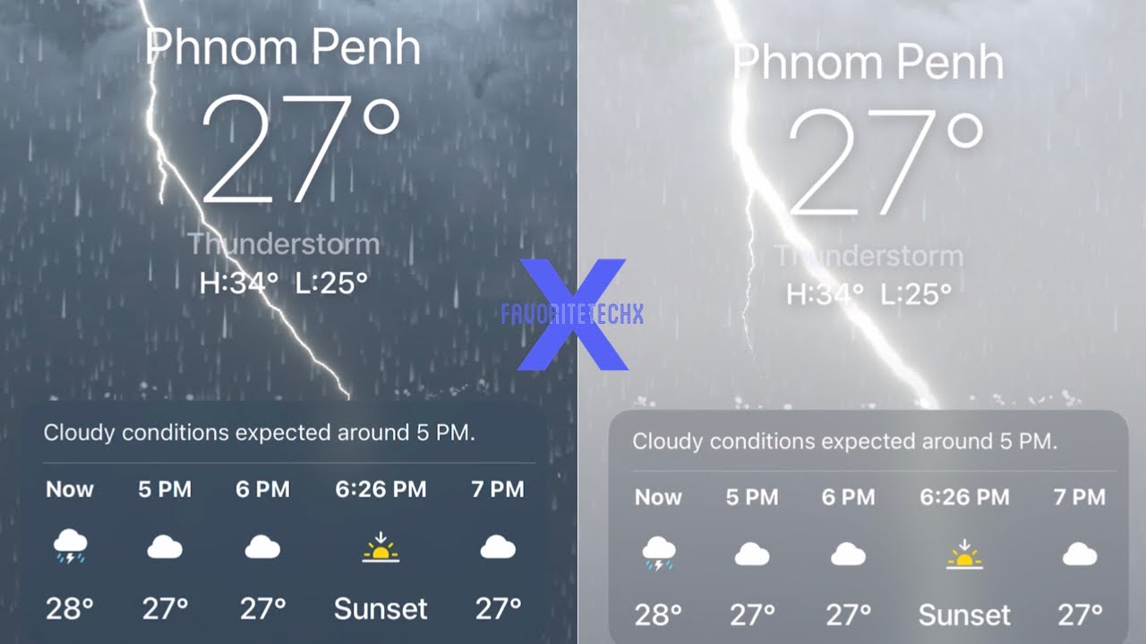 iOS 15 NEW weather animation ⚡️ - YouTube