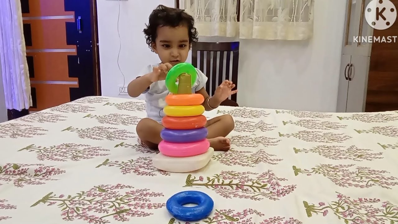 Amaya learning colour with rings | Nursery Rhyme | Fun with colourful ...