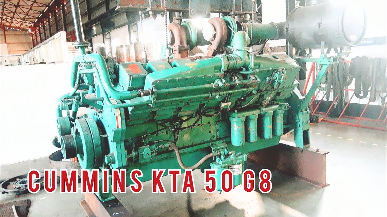 CUMMINS KTA 50 G8 MARINE ENGINE / CUMMINS BOREWELLS - YouTube