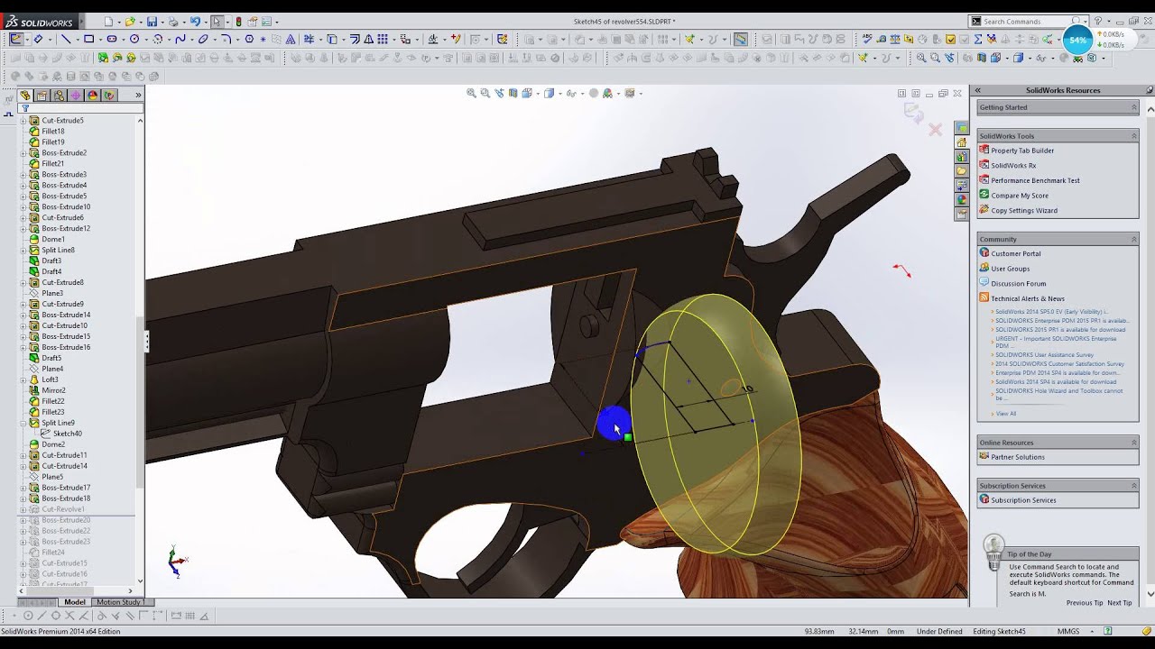 4 Video SolidWorks revolver - YouTube