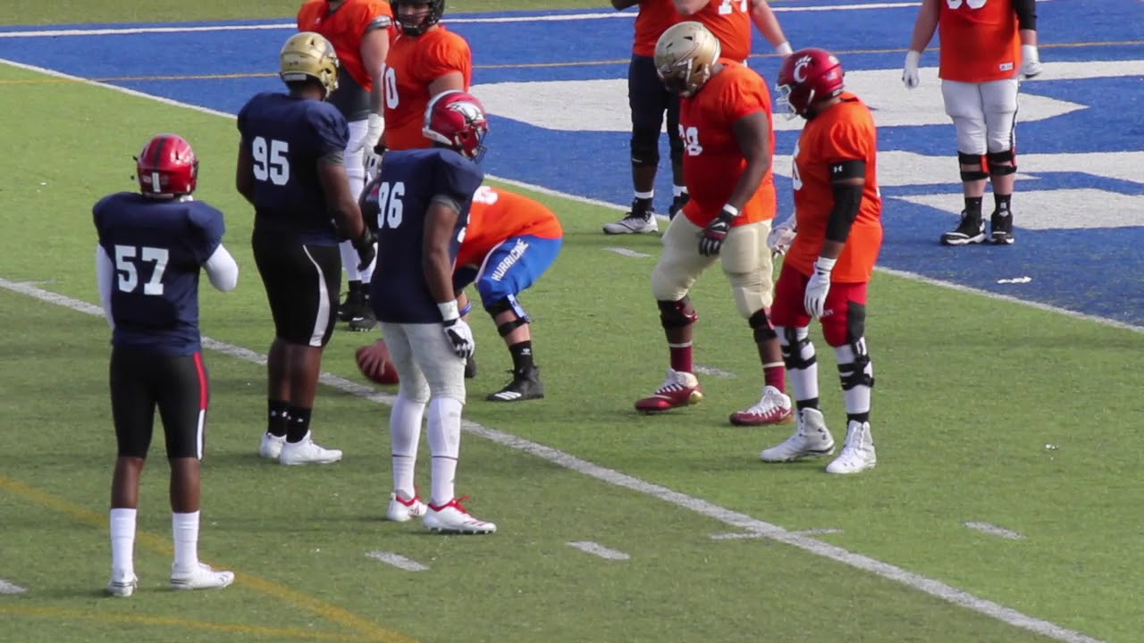 2019 College Gridiron Showcase - Day 2: (Wranglers) OL-vs-DL 1-on-1s ...