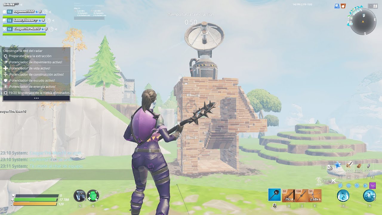 Construye 4 torres de radar | Fortnite Salvar el Mundo | 80 Pavos ...