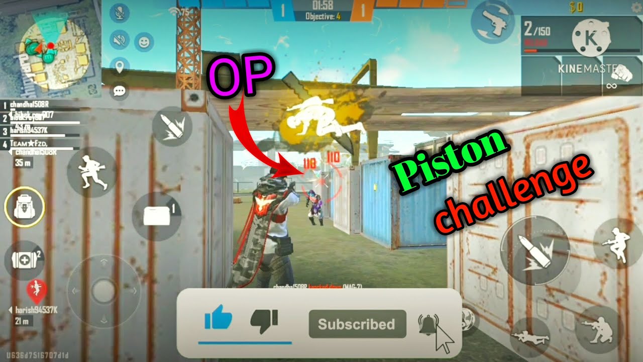 G18 piston headshot challenge || free fire piston gun challenge ...
