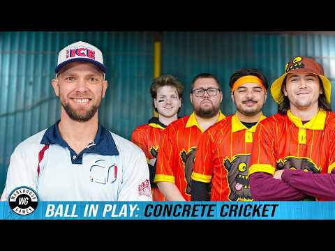 Pro Cricket Player vs 4 Amateurs | Game 1| We Got Ice vs Woogas | Ball in Play: Concrete Cricket