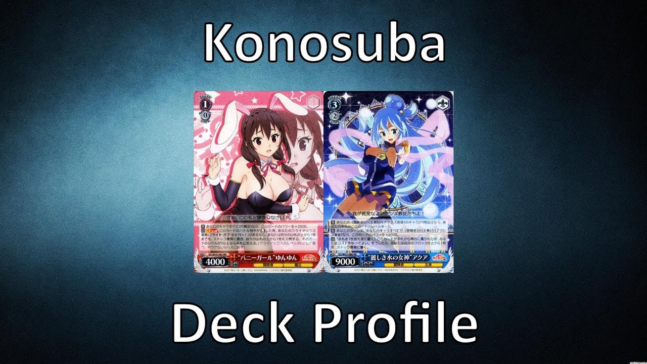[Deck Profile] Weiss Schwarz Konosuba Magic trait Deck - YouTube