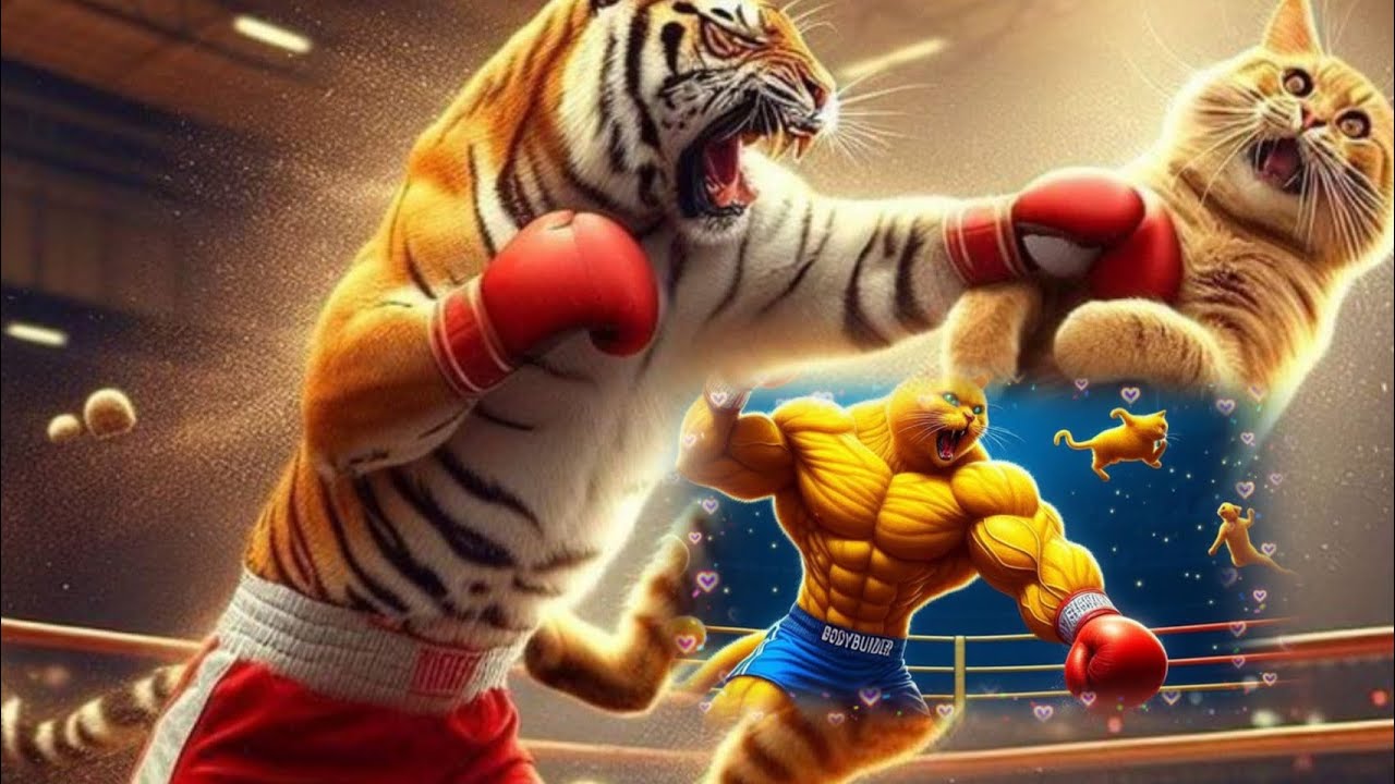 cat boxing 🥊 cat fighting #cat #catlover #funny #viral - YouTube