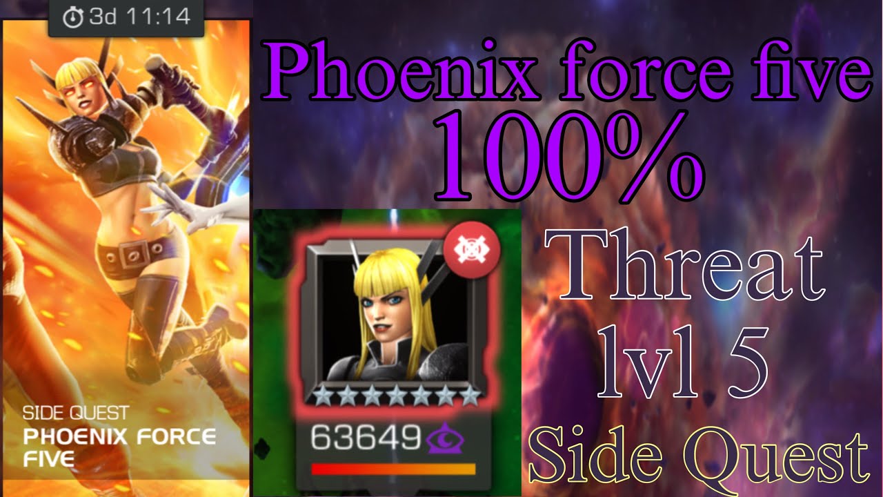 Phoenix Force Five Side quest 100% | Marvel contest of champions - YouTube
