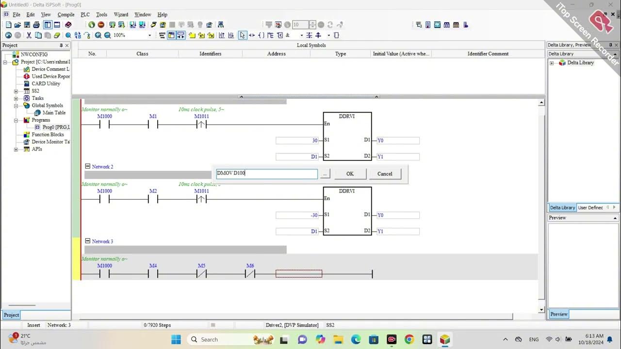 DELTA PLC [ STEPPER MOTOR ] PROGRAMMING - YouTube