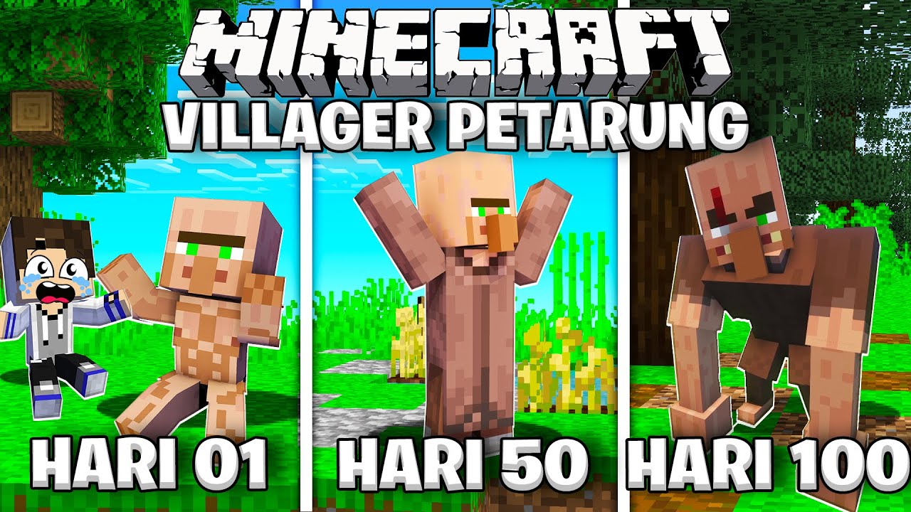 100 Hari Minecraft Tapi Aku Jadi VILLAGER Petarung YouTube 100 Hari Minecraft Tapi Aku Jadi VILLAGER Petarung YouTube