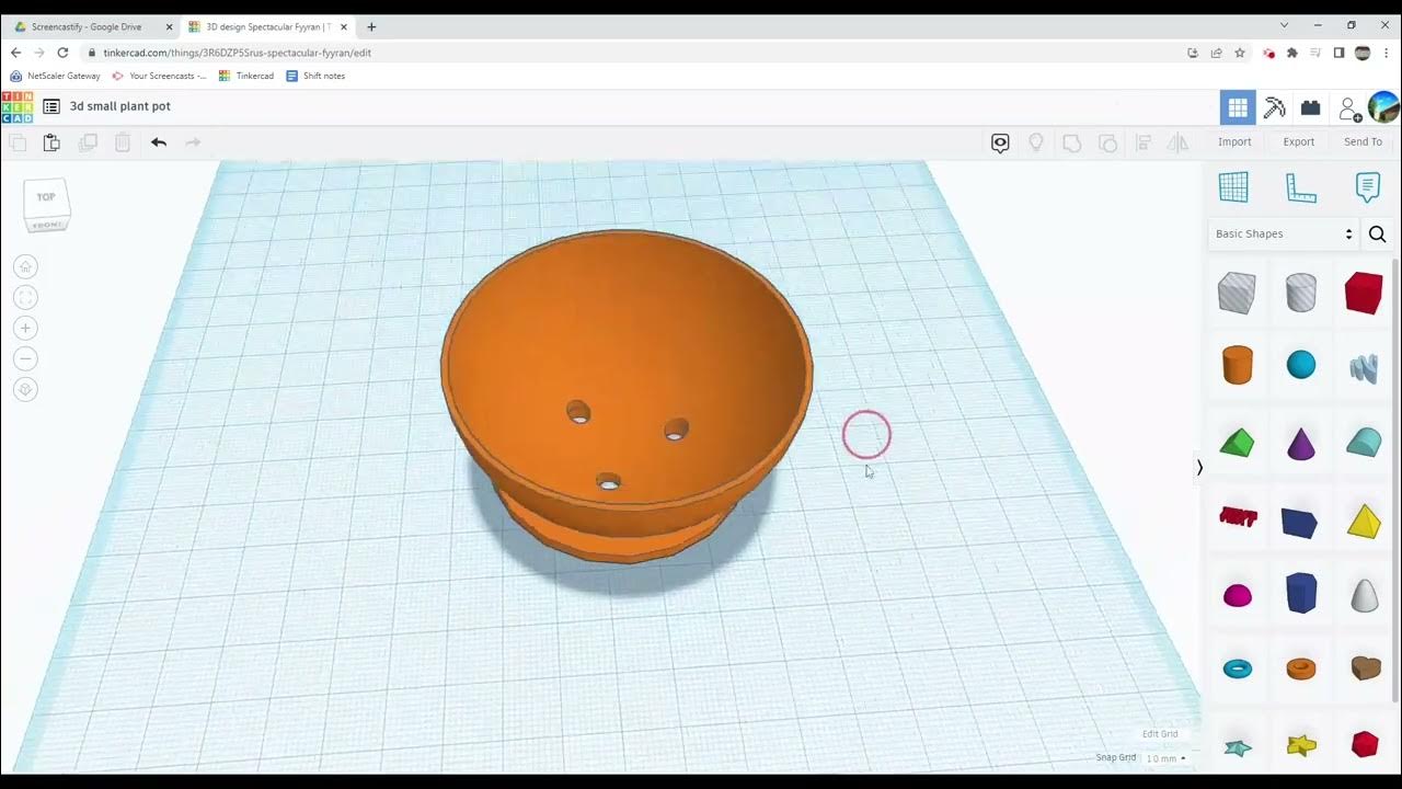 Create 3D Printed Small Plant Pots video tutorial - YouTube