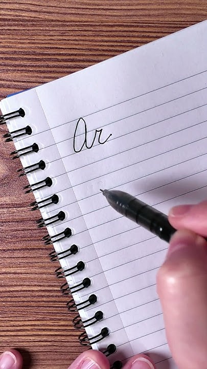 Learn to write "ar" in cursive handwriting - YouTube