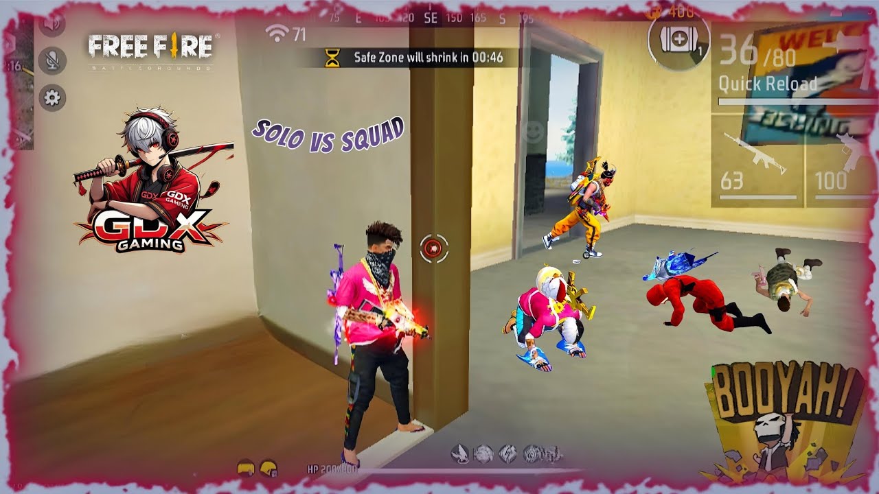 GDX GAMING KING👑OF FREE FIRE | SCARP+UMP 99%HEADSHORT RATE SOLO VS SQUAD FULL GAMEPLAY #FREEFIRE ...