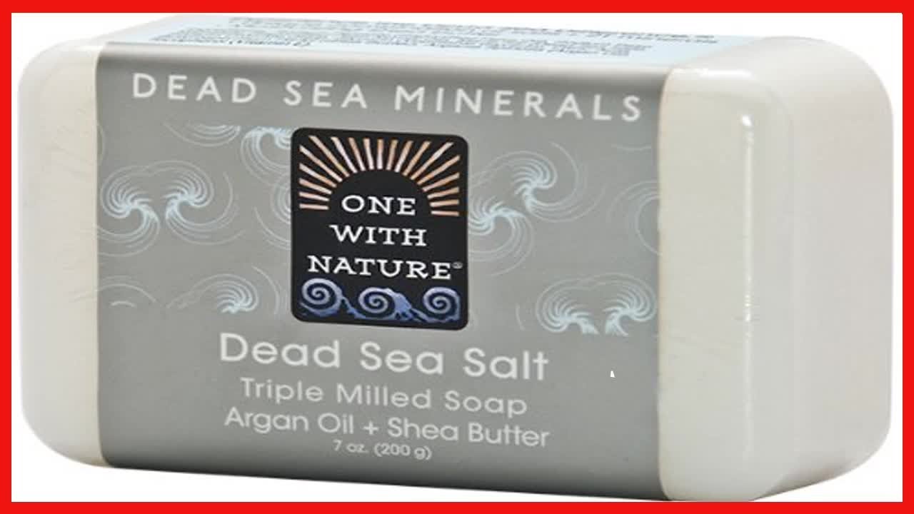 One With Nature Dead Sea Mineral Soap, Dead Sea Salt, 7-Ounces (Pack of ...