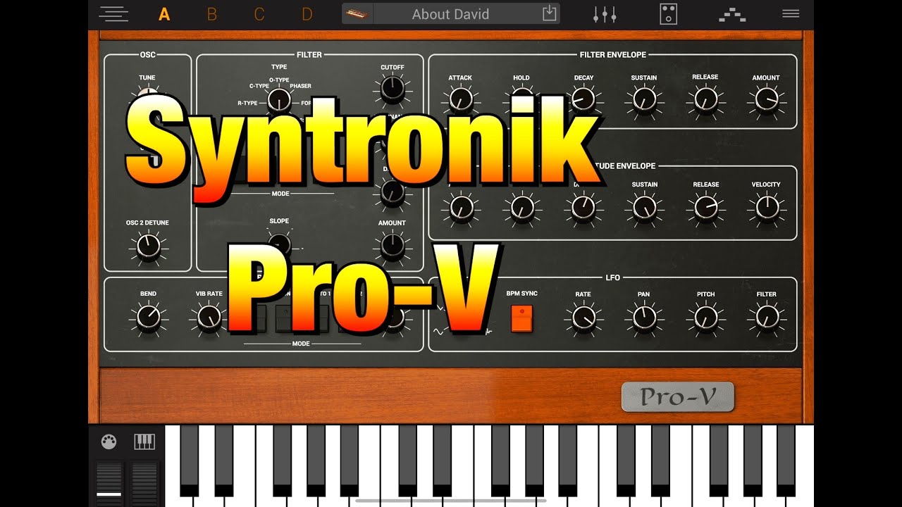 Syntronik Pro-V Instrument - Legendary Sounds - Demo for the iPad - YouTube