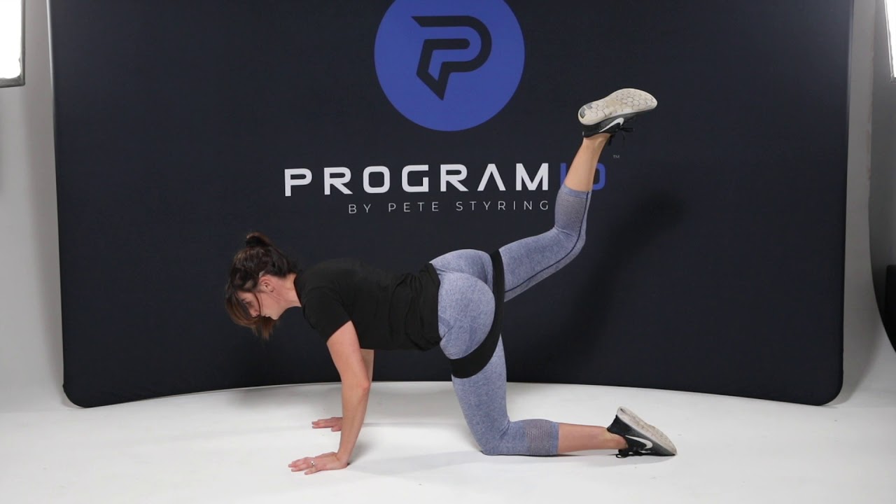 PROGRAM 10 BANDED GLUTE KICKBACK - YouTube
