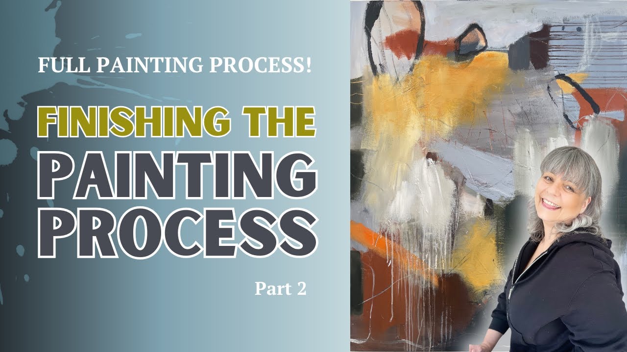 Abstract Art Demo: Finish My Abstract Painting Process with Me (Part 3 ...